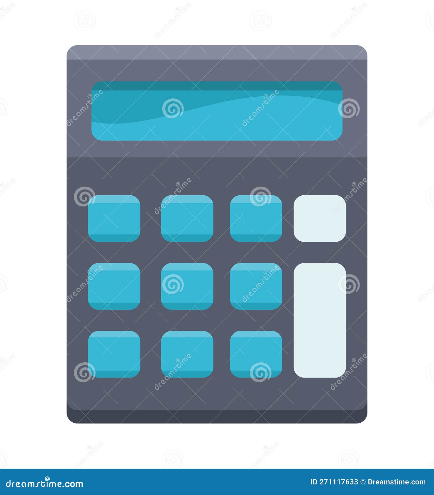 Calculator math device stock vector. Illustration of isometric - 271117633