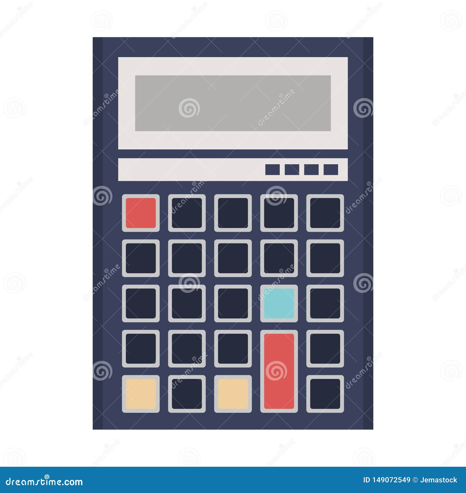 Calculator Math Device Isolated Stock Vector - Illustration of ...