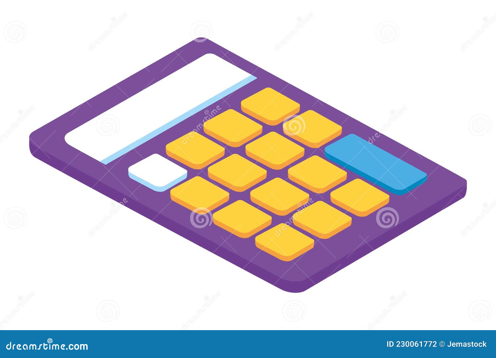 Calculator math device stock vector. Illustration of device - 230061772