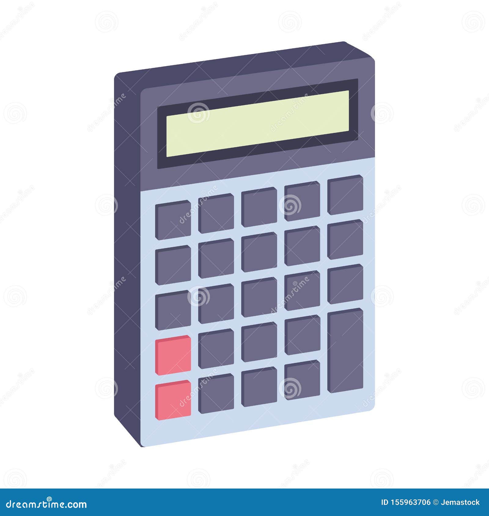 Calculator Math Device Isometric Symbol Stock Vector - Illustration of ...