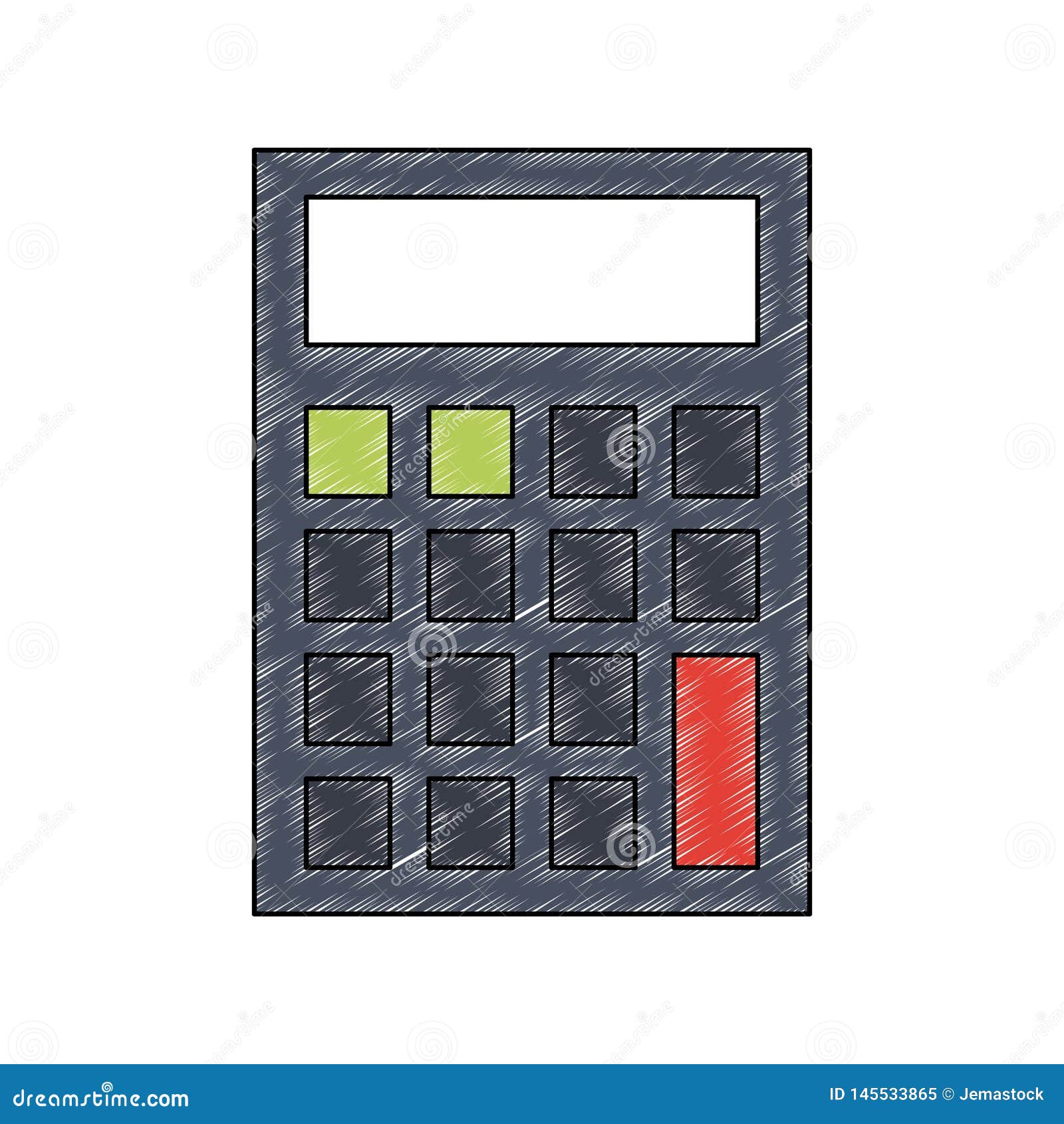 Calculator Math Device Scribble Stock Vector - Illustration of device ...