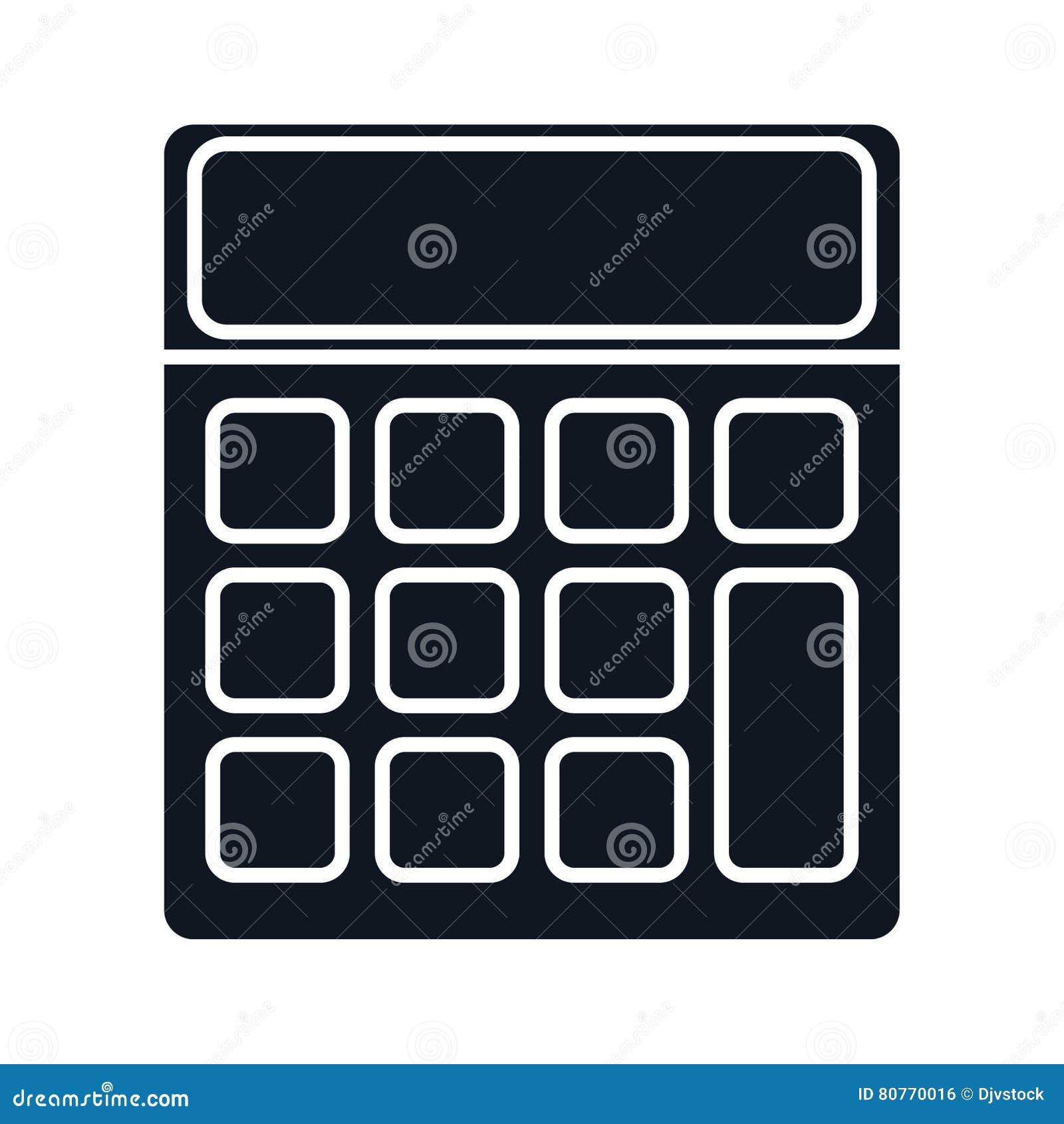 Calculator math gadget stock vector. Illustration of digit - 80770016