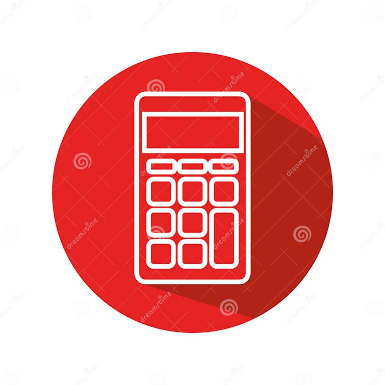 Calculator Math Isolated Icon Stock Illustration - Illustration of flat ...