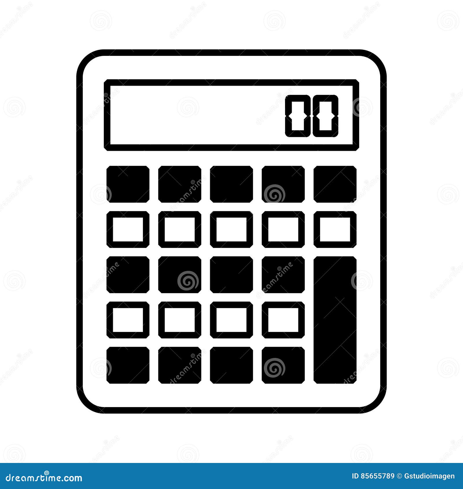 Calculator Math Isolated Icon Stock Vector - Illustration of electronic ...