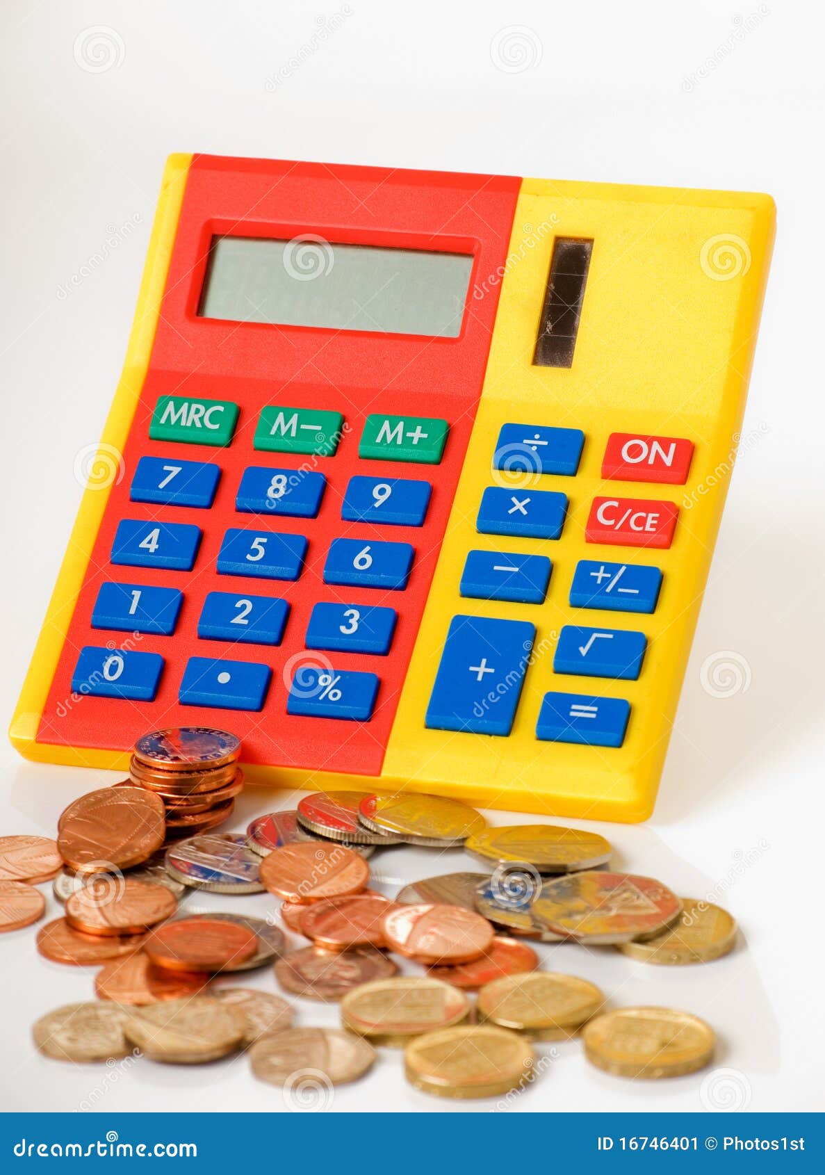 Calculator and money stock image. Image of money, keys - 16746401