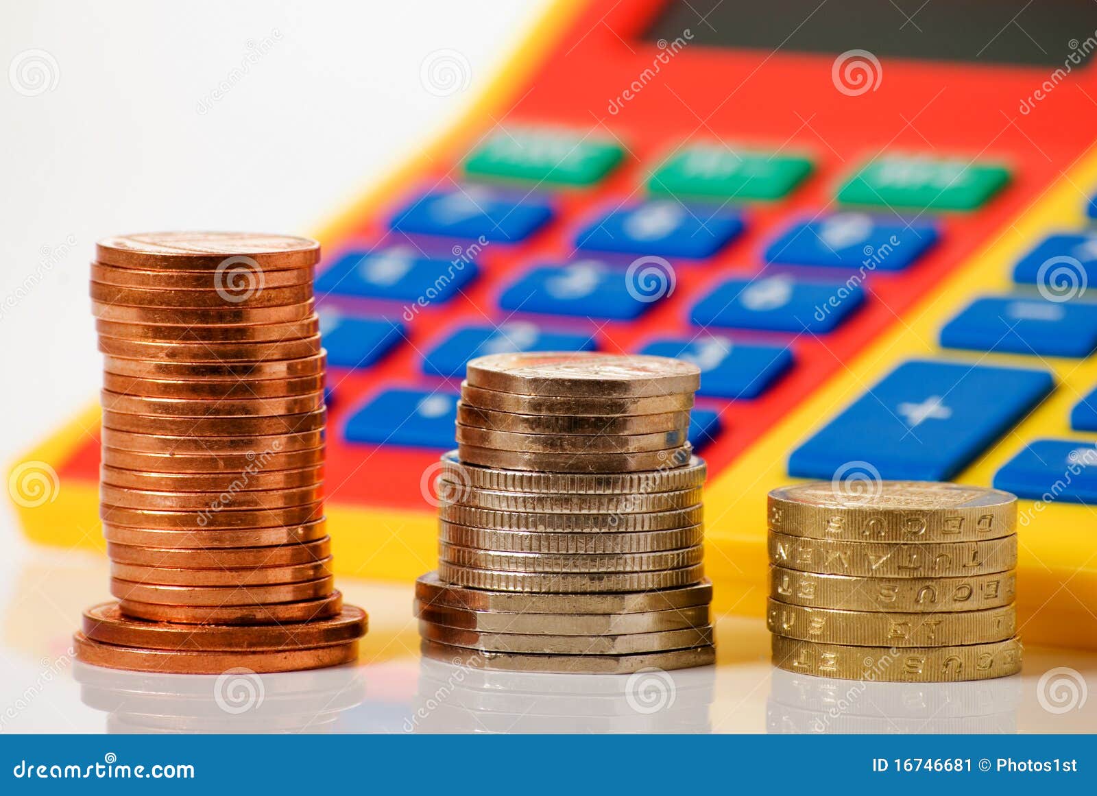 Calculator and money stock image. Image of pounds, symbols - 16746681