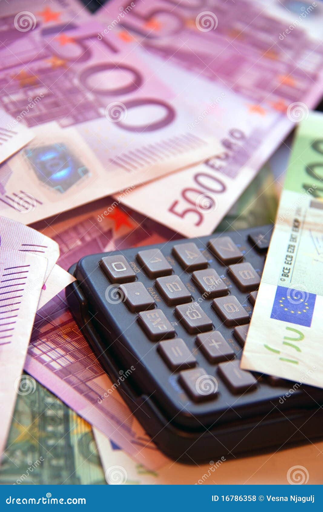 Calculator and money stock photo. Image of money, treasure - 16786358