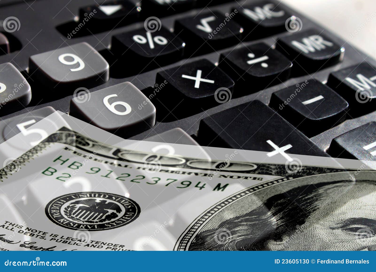 Calculator with Money stock photo. Image of forex, figures - 23605130