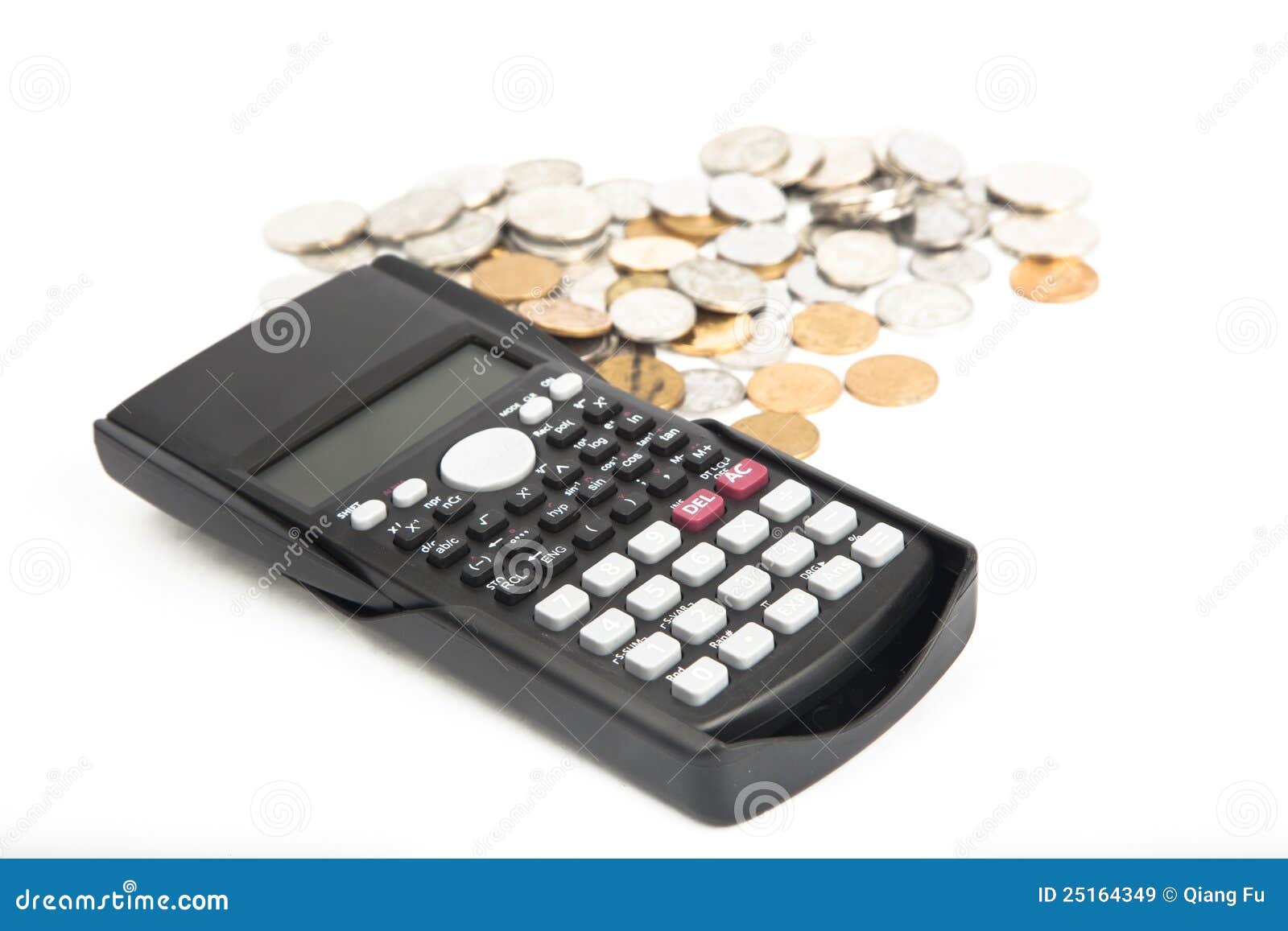 Calculator with money stock image. Image of finance, data - 25164349