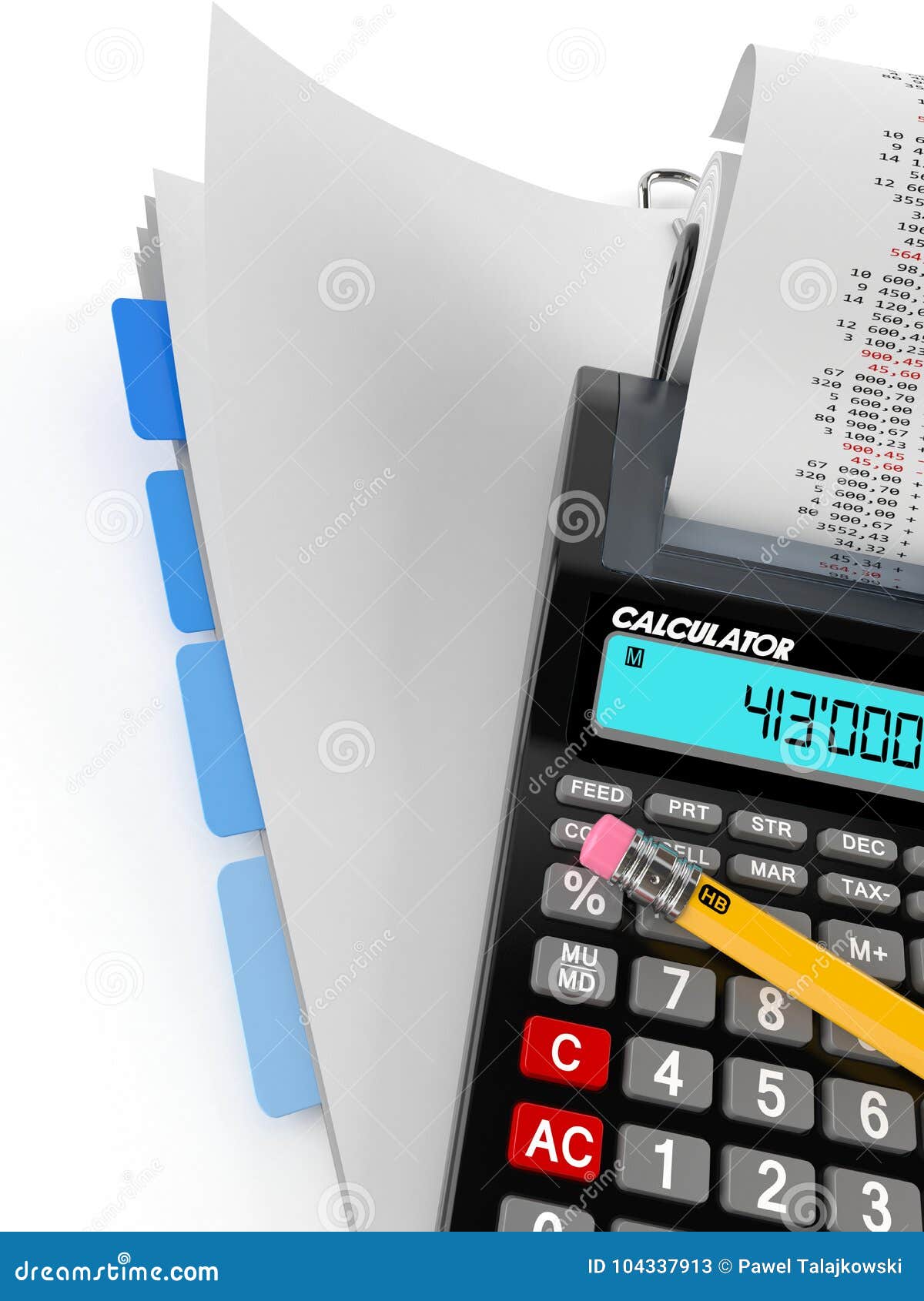 Calculator with note stock illustration. Illustration of keypad - 104337913