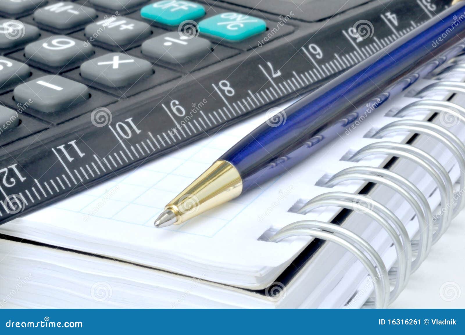 Calculator and notebook stock image. Image of office - 16316261