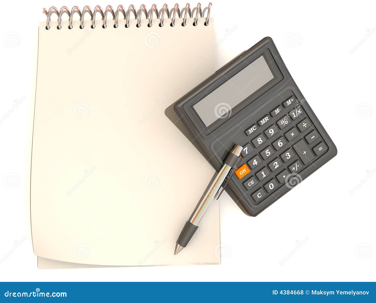 Calculator, Notebook and Pen Stock Photo - Image of money, calculating ...