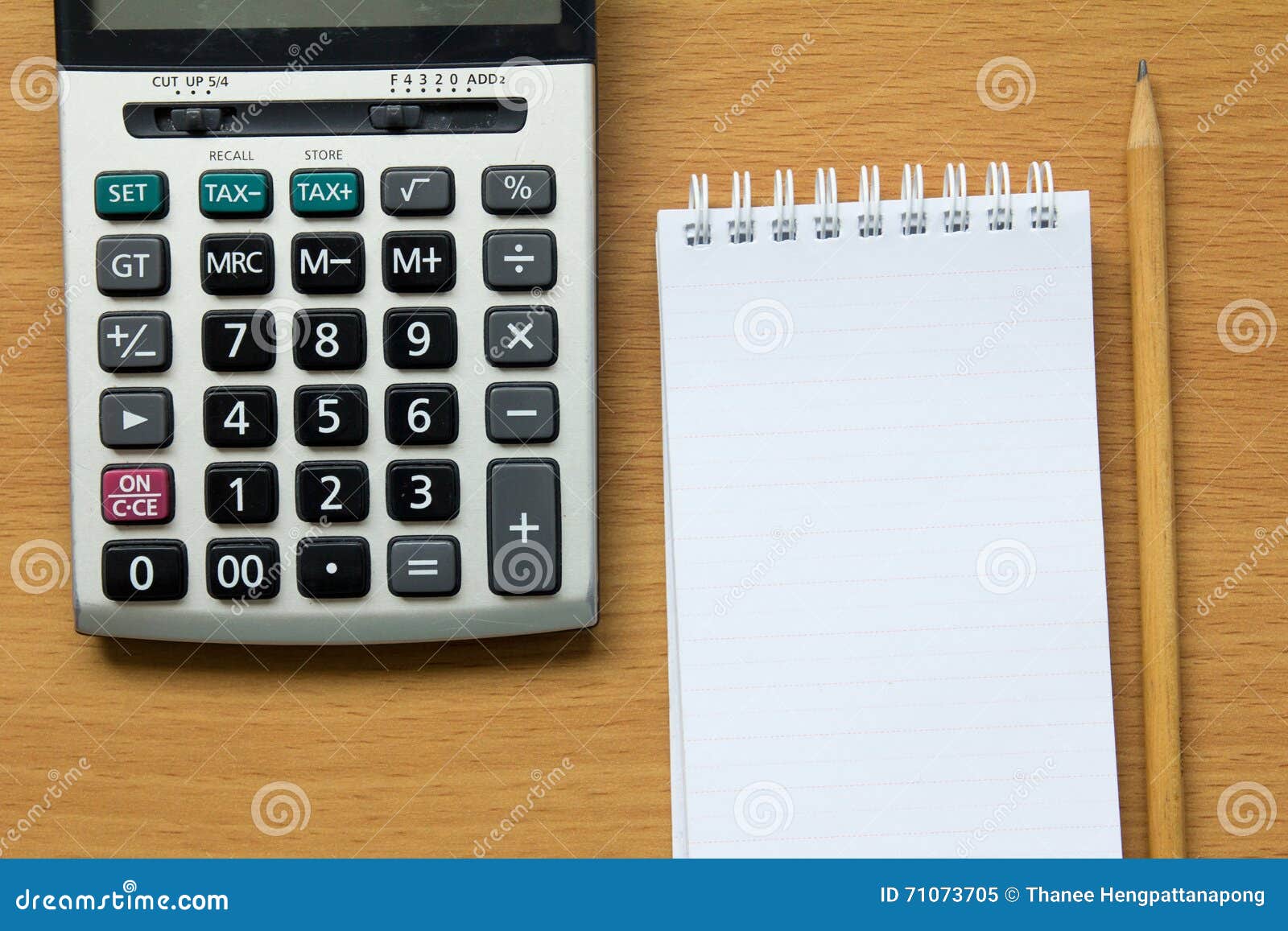 Calculator, Notebook and Pencil Stock Image - Image of calculate ...