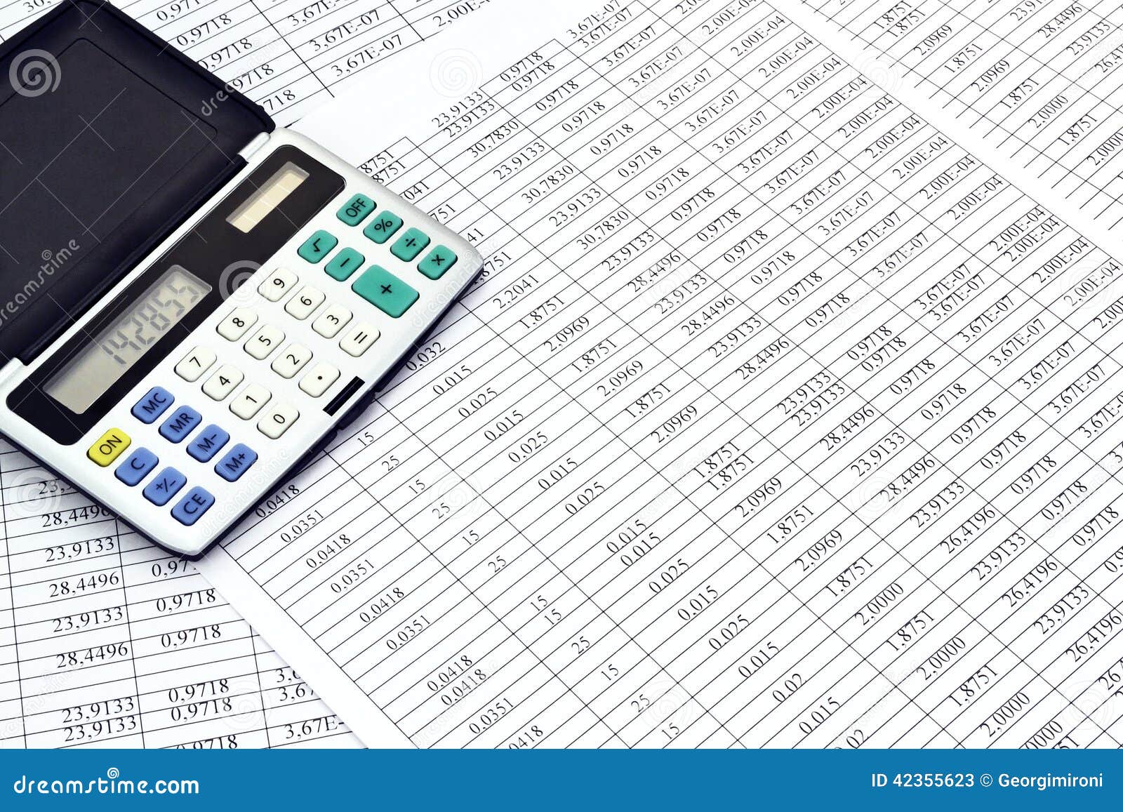 Calculator with numbers stock image. Image of investment - 42355623
