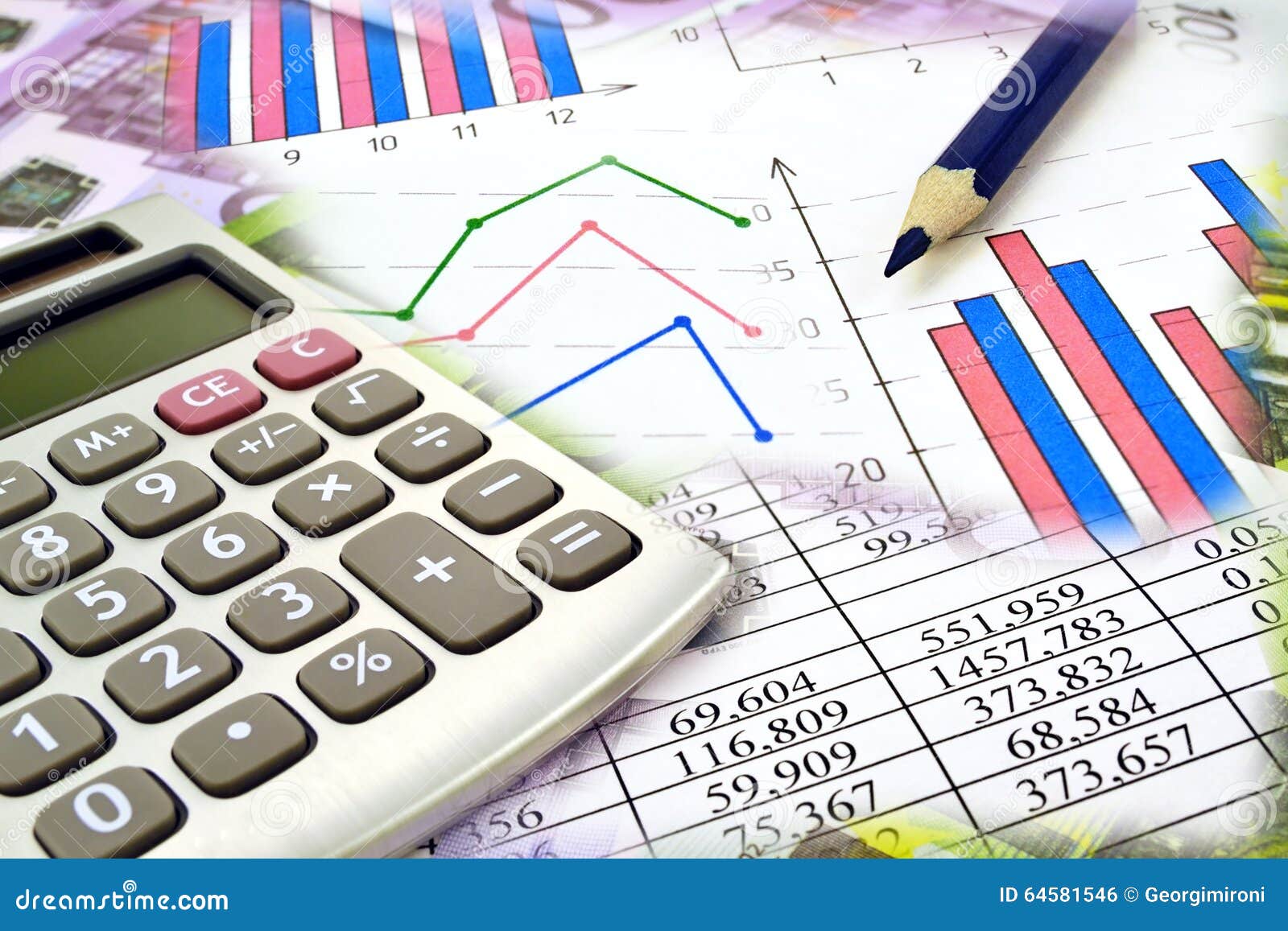 Calculator with numbers stock photo. Image of calculate - 64581546