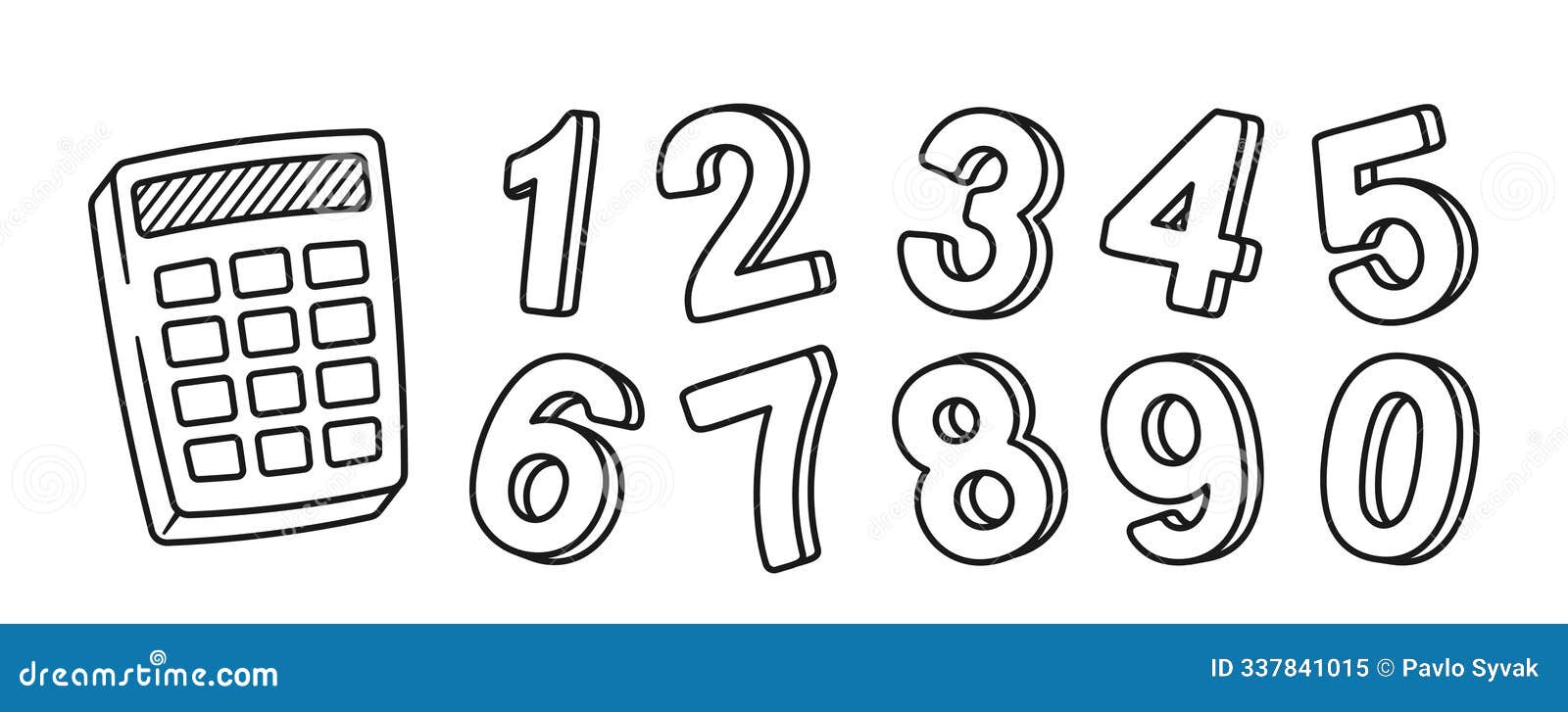 Calculator and Numbers for School Education and Learning. Fun and ...