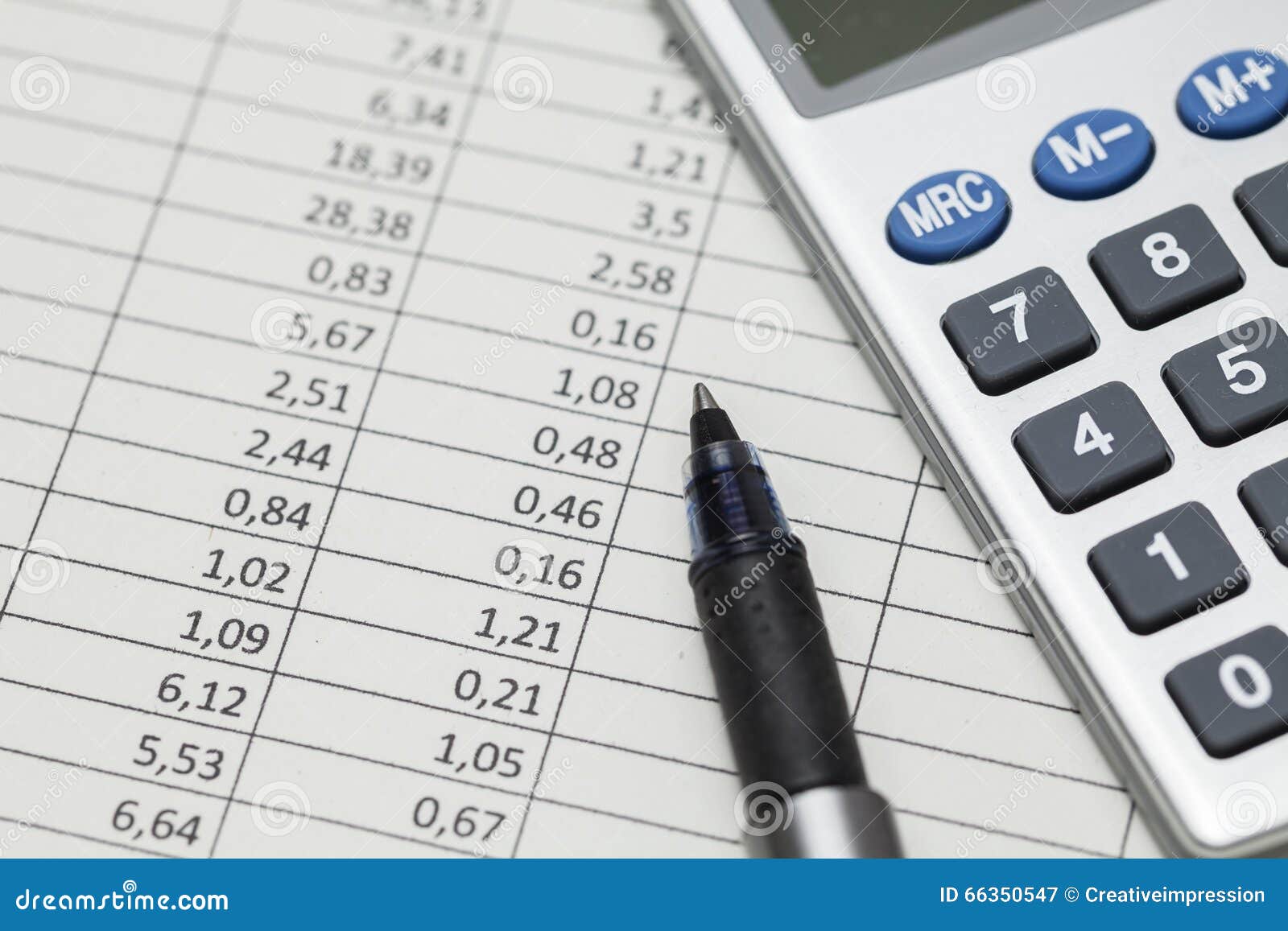 Calculator and Numbers Table Stock Image - Image of table, numbers ...