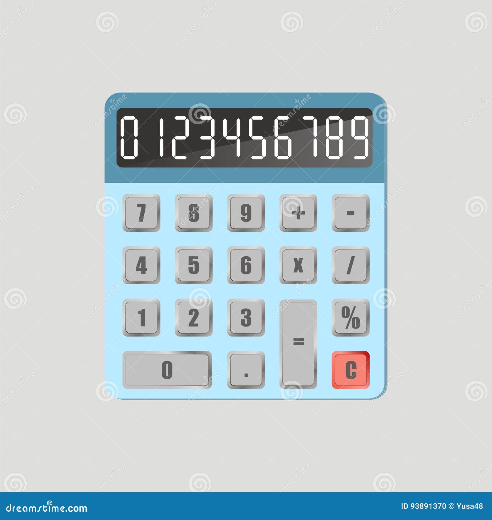 Calculator with Numbers. Vector Stock Vector - Illustration of element ...