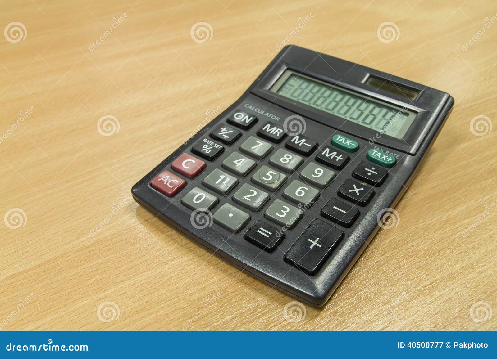 Calculator on office table stock image. Image of number - 40500777