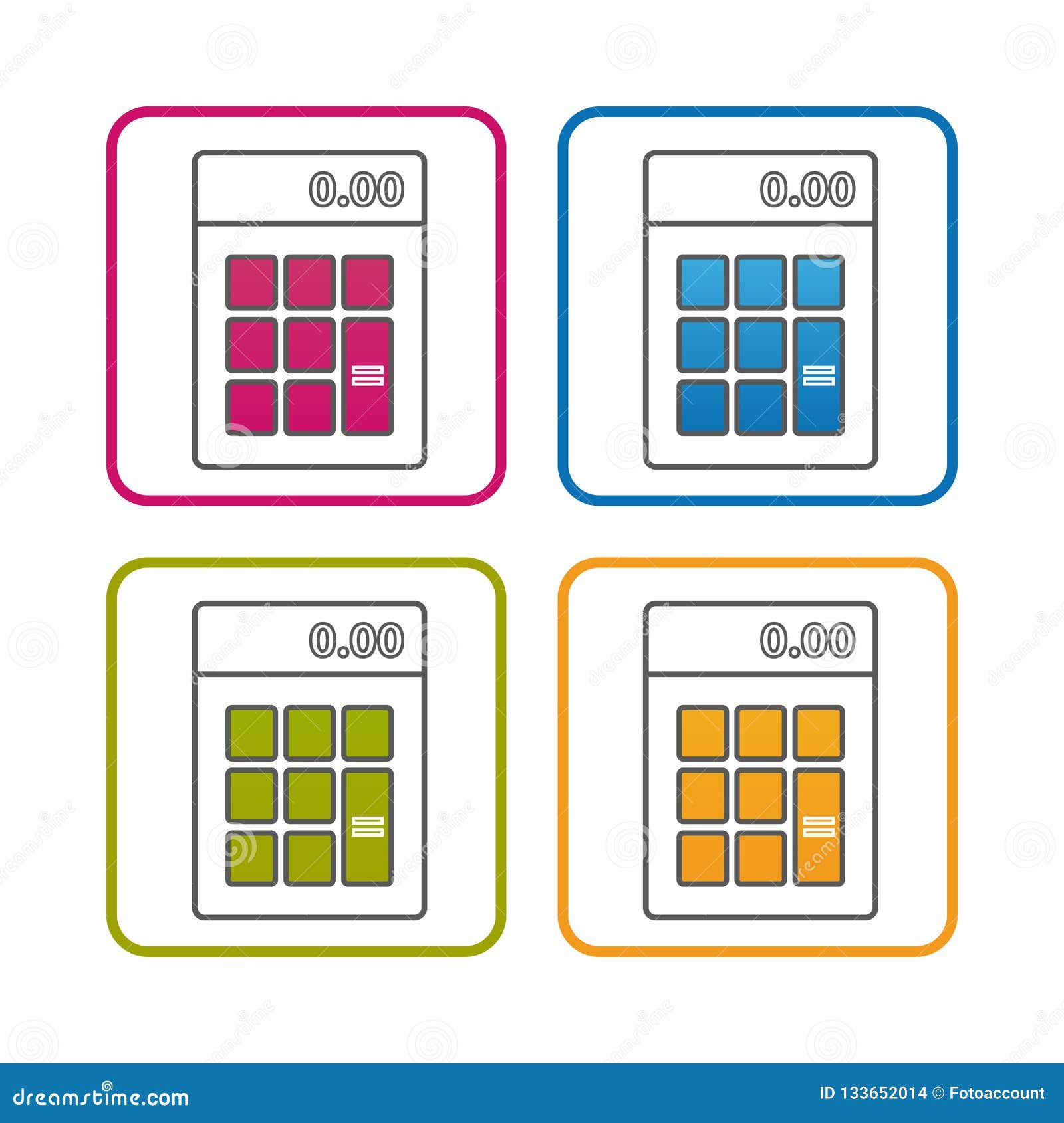 Calculator - Outline Styled Icon - Editable Stroke - Vector ...