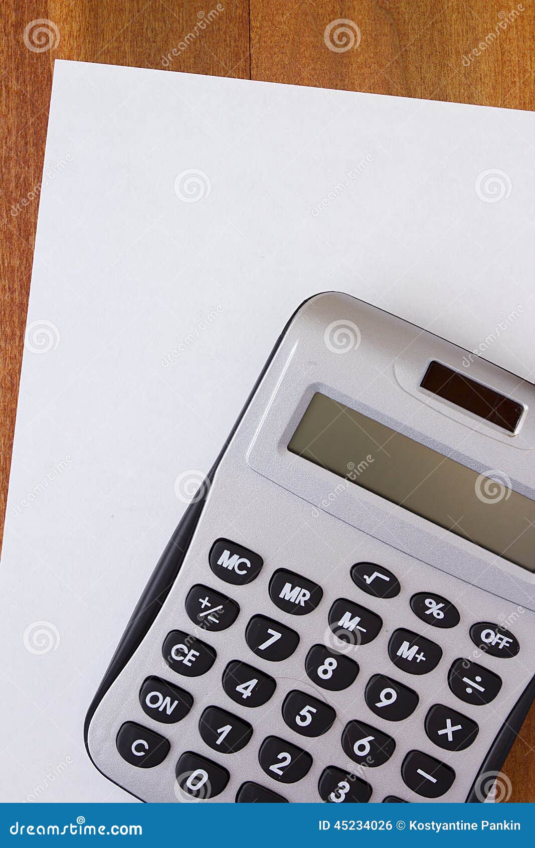 Calculator and Paper Letter Stock Photo - Image of document, book: 45234026