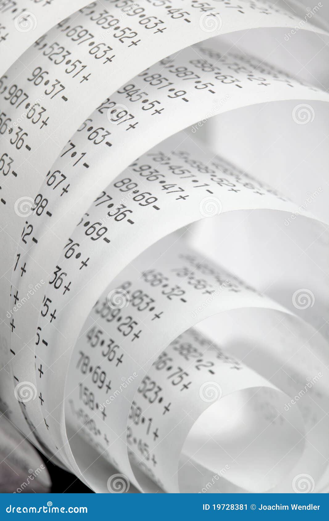 Calculator paper tape stock image. Image of bank, business - 19728381