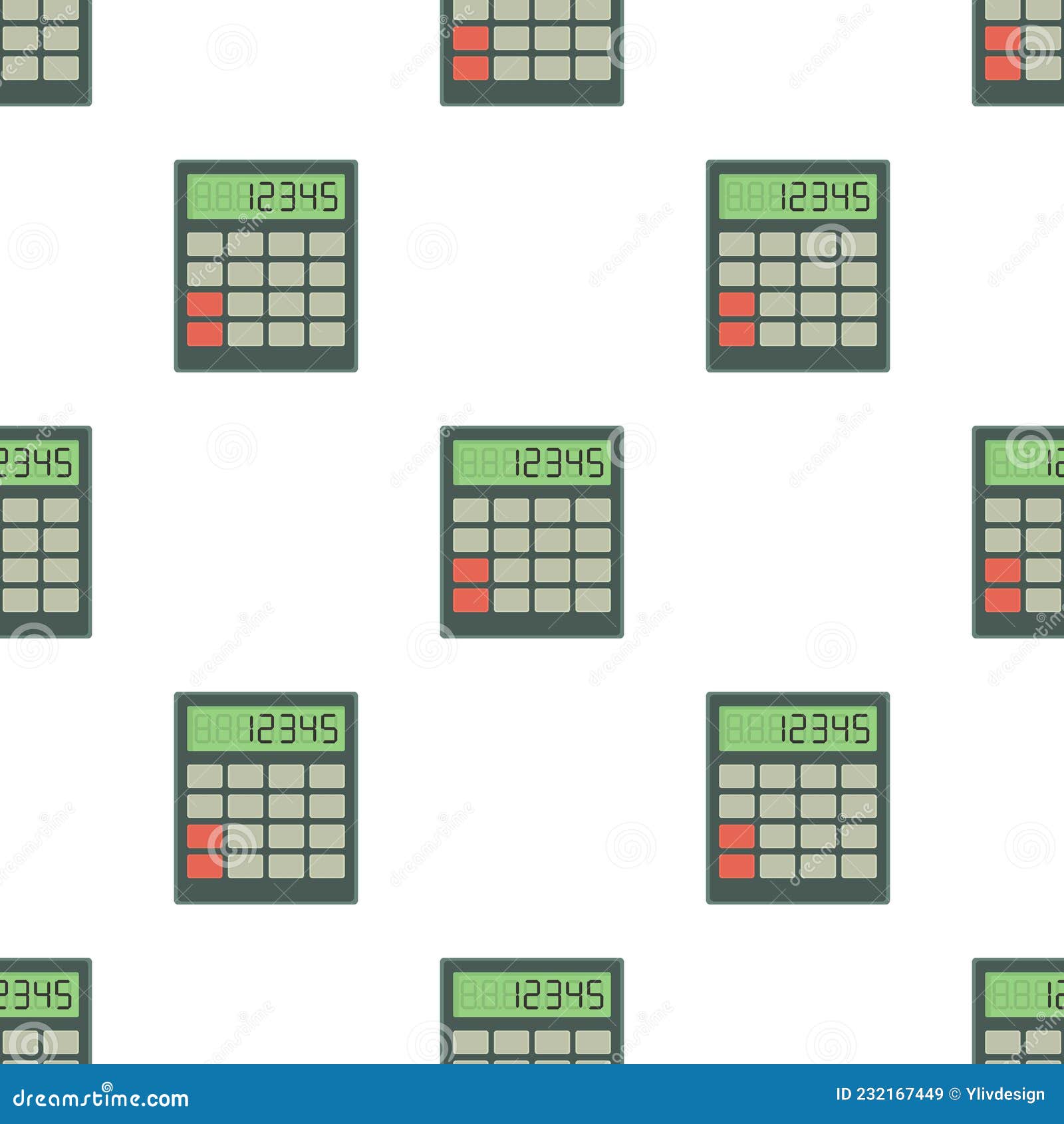 Calculator Pattern Seamless Vector Stock Vector - Illustration of ...