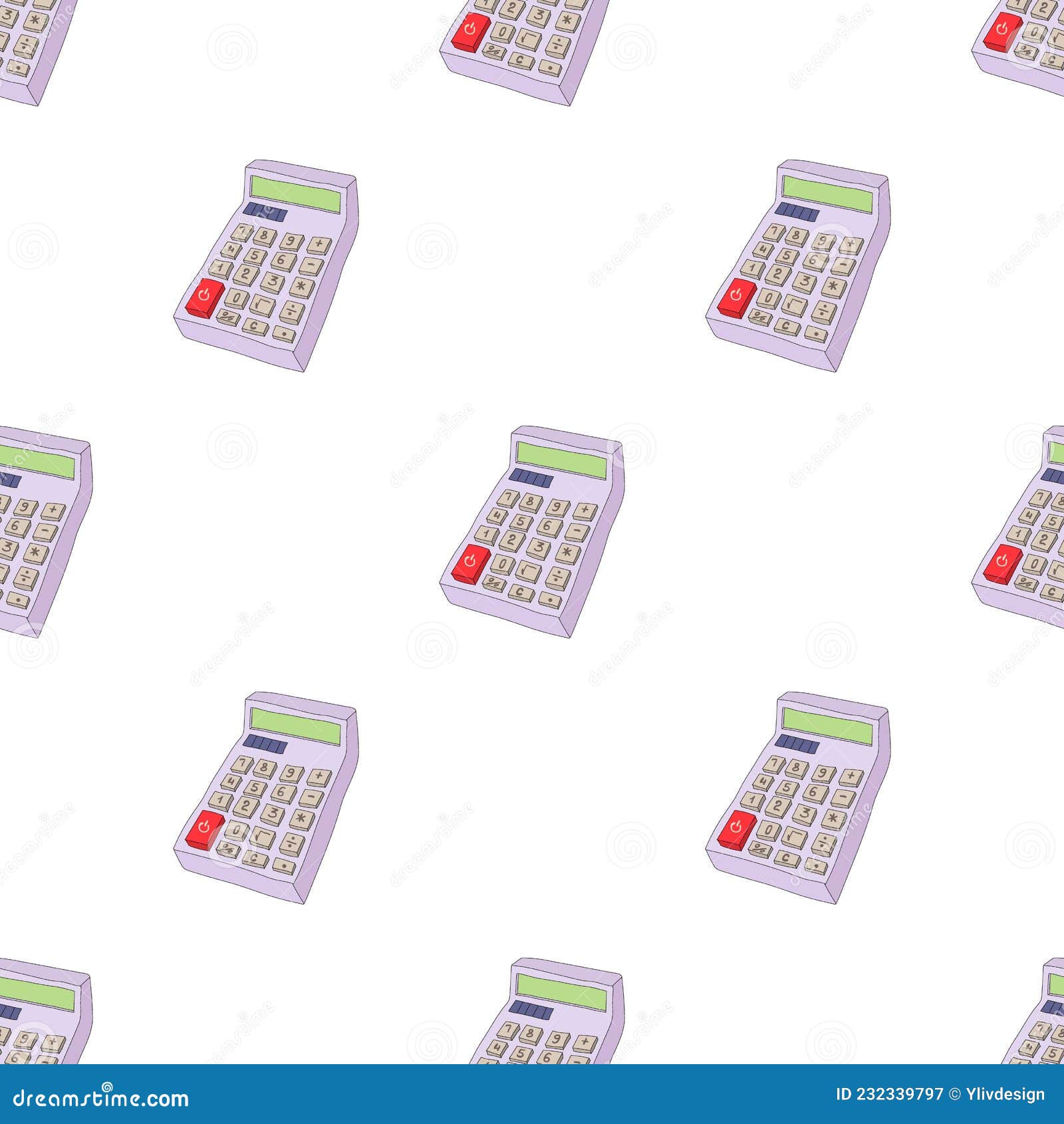 Calculator Pattern Seamless Vector Stock Vector - Illustration of ...
