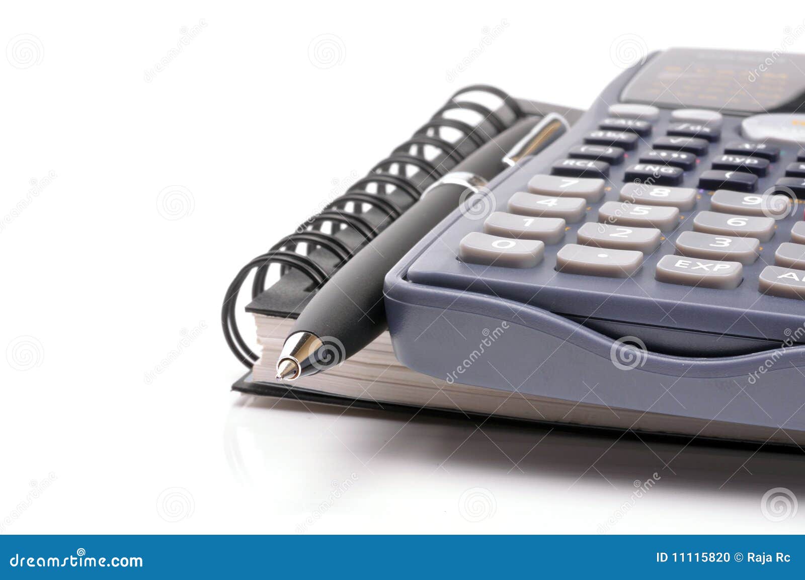 Calculator with pen stock photo. Image of maths, statistics - 11115820