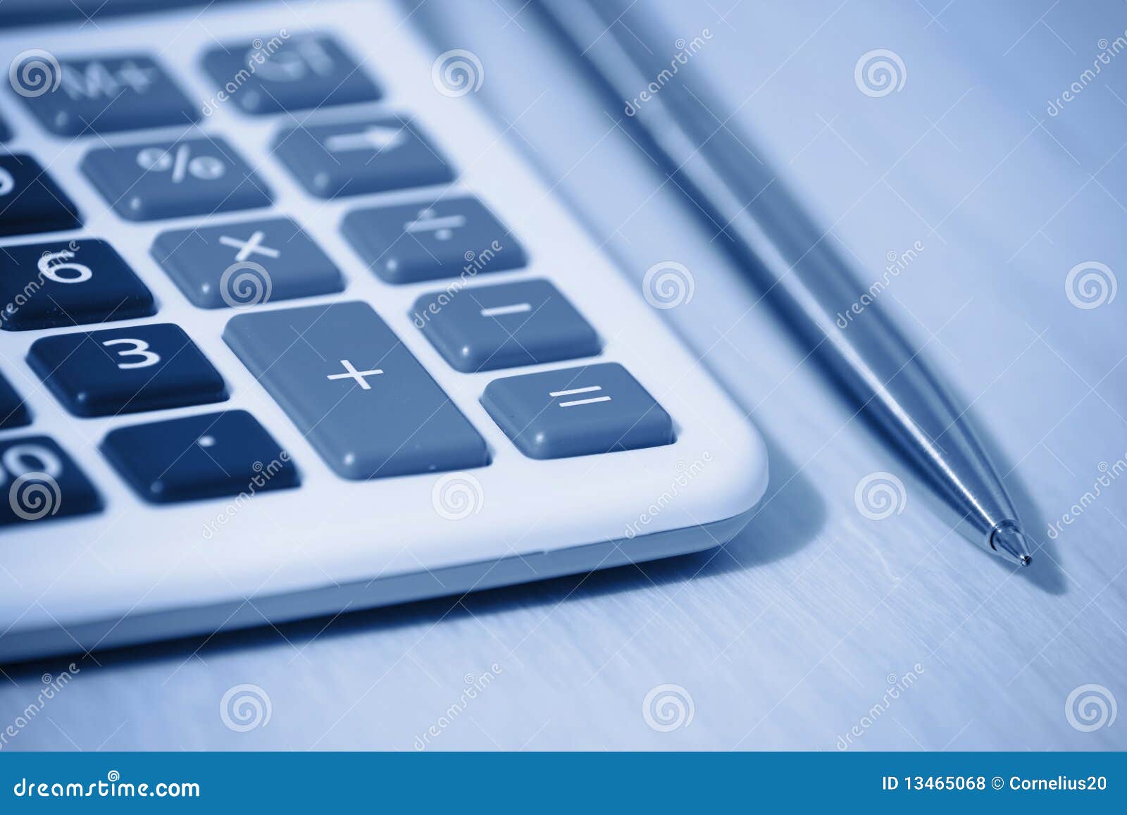 Calculator and pen stock photo. Image of calculator, blue - 13465068
