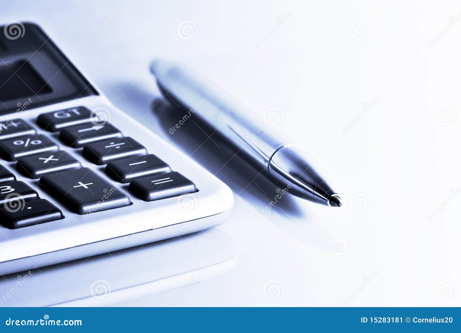 Calculator and pen stock image. Image of data, calculator - 15283181