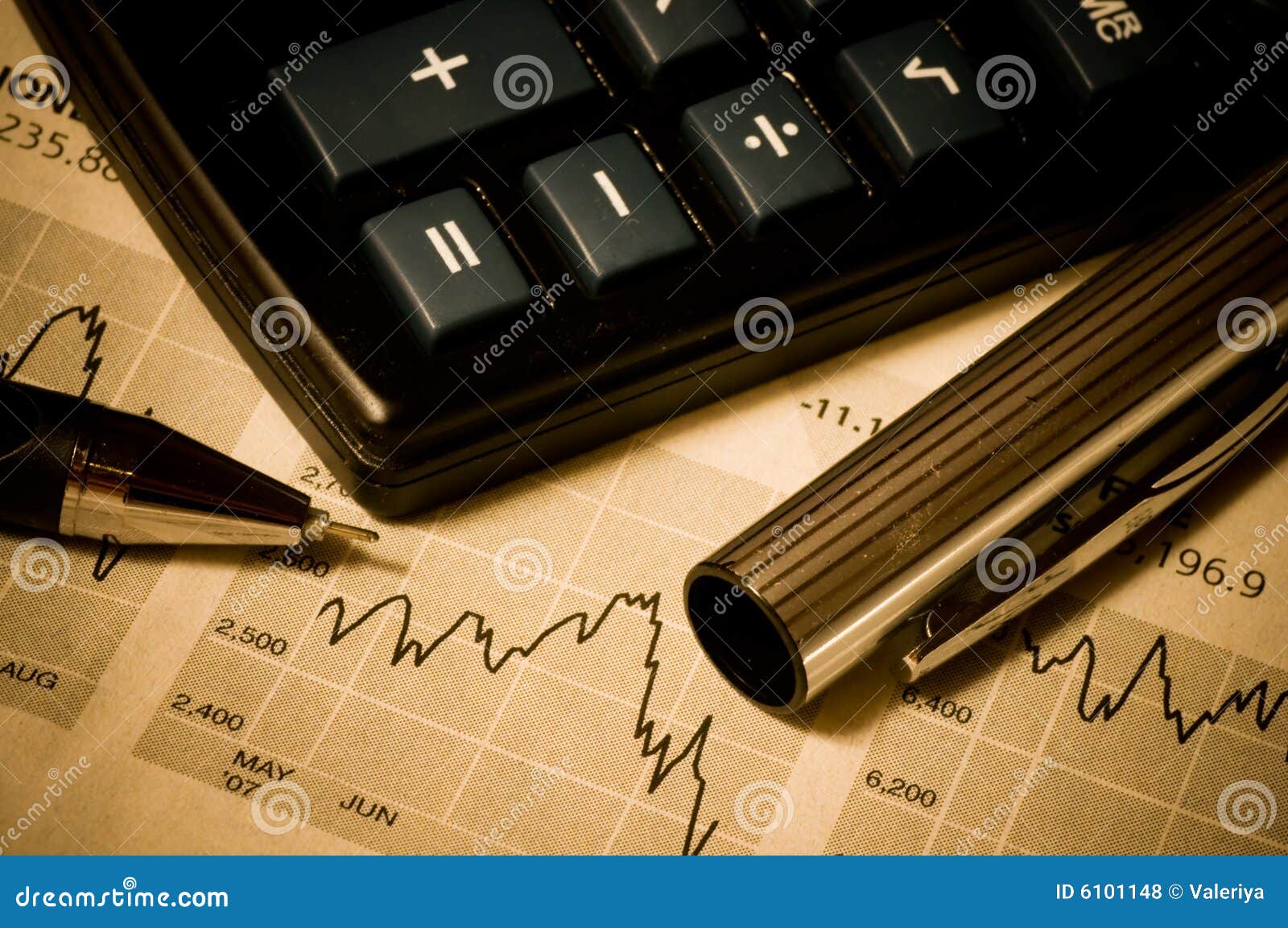 The Calculator, Pen and Diagram Stock Photo - Image of making, balance ...