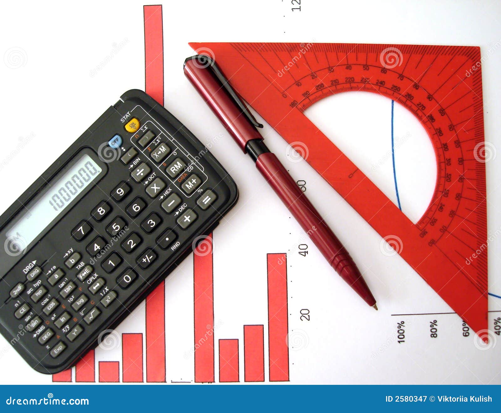 Calculator, pen, ruler stock image. Image of benefit, business - 2580347
