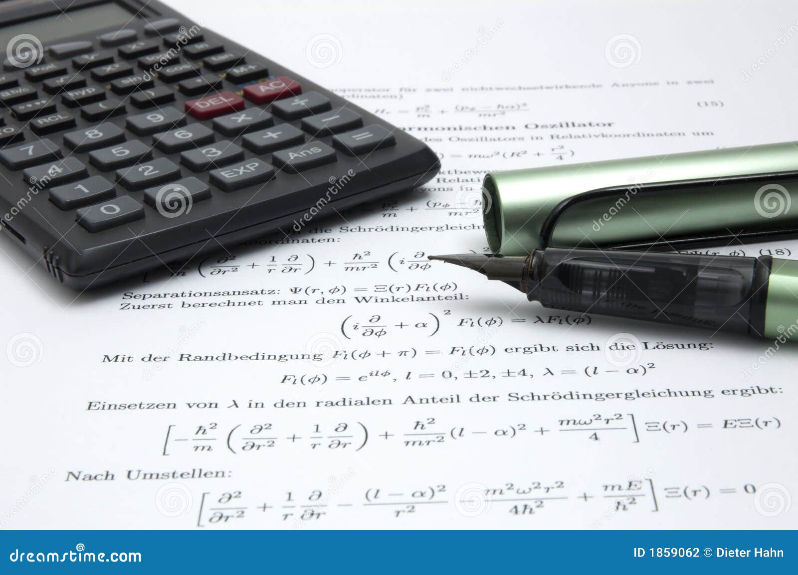 Calculator and Pen on Scientific Paper Stock Photo - Image of numbers ...