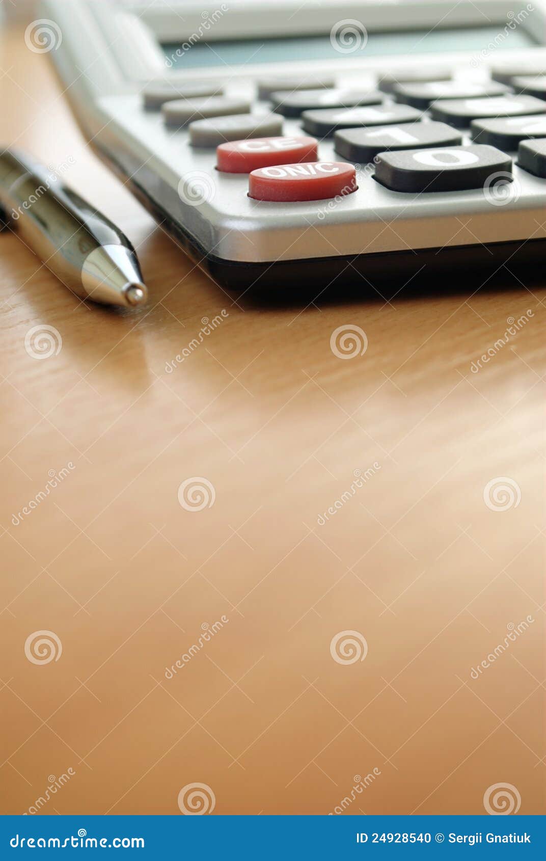 Calculator and Pen on the Table Stock Photo - Image of balance, working ...