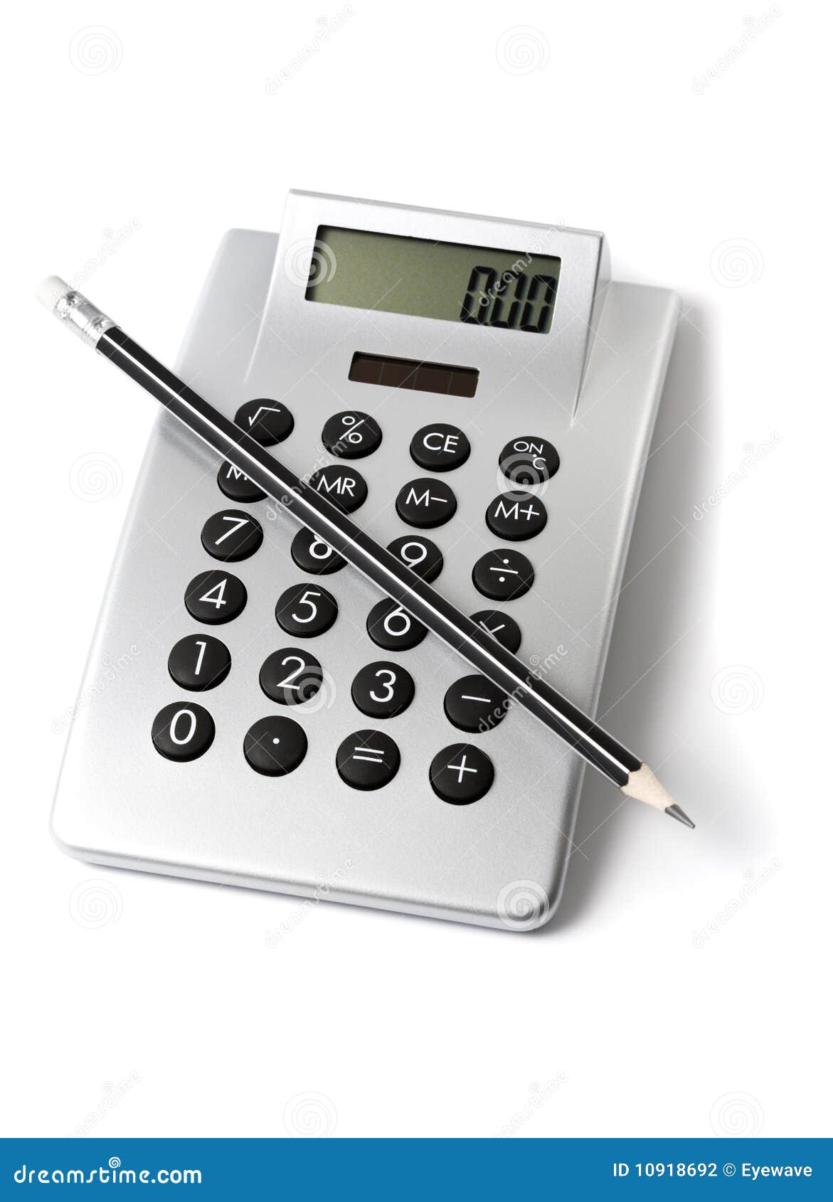 Calculator and pencil stock photo. Image of accounting - 10918692