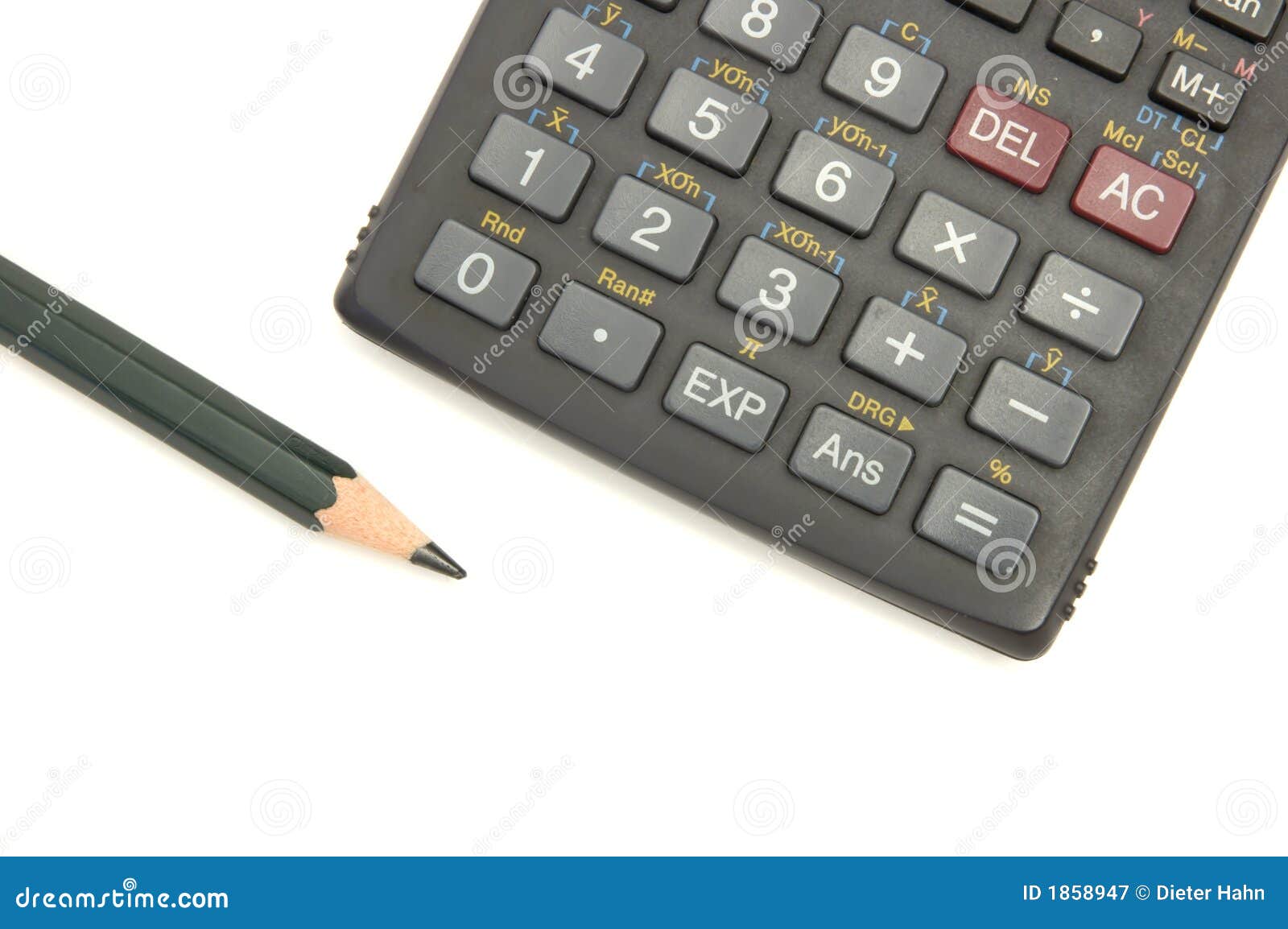 Calculator And Pencil Picture. Image: 1858947