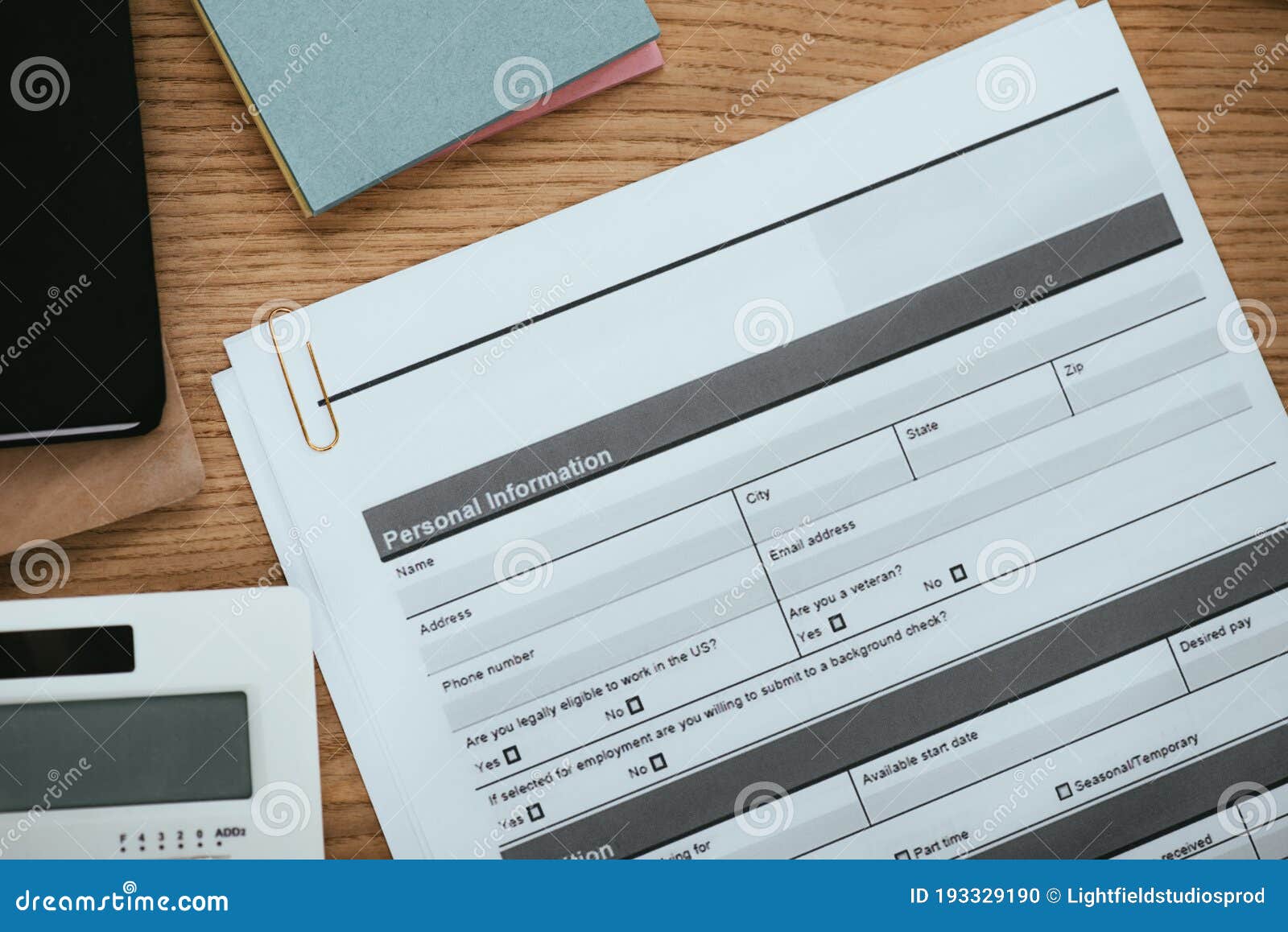 Calculator and Personal Information Application Stock Photo - Image of ...