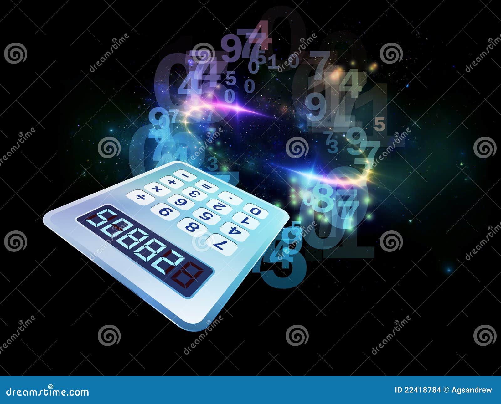 Calculator Perspective stock illustration. Illustration of backdrop ...