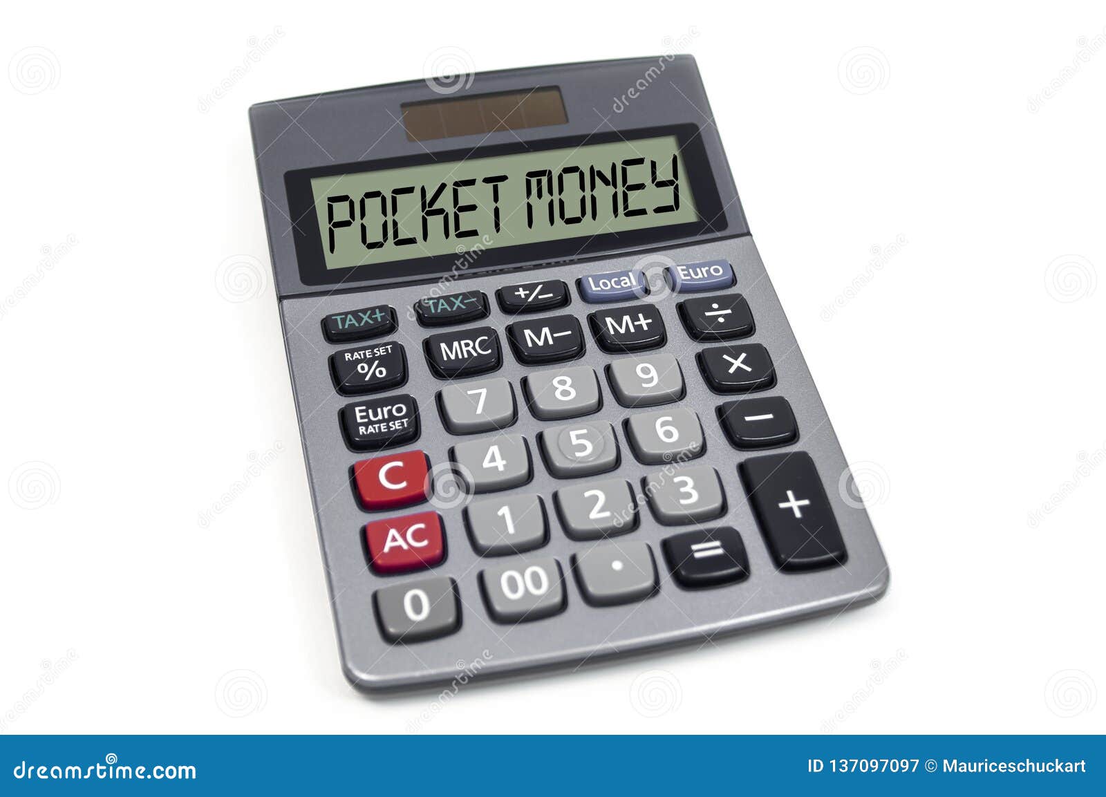 Calculator With Pocket Money Stock Image - Image of isolated, pocket ...