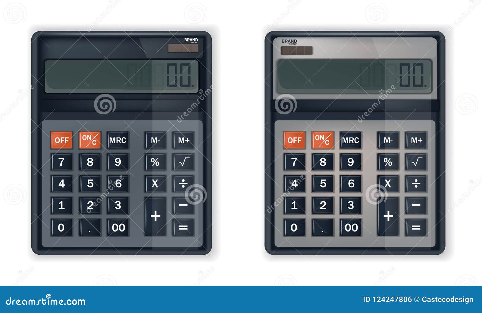 Calculator of Rekenmachine Vector Realistisch Geïsoleerd Op Wit Vector ...