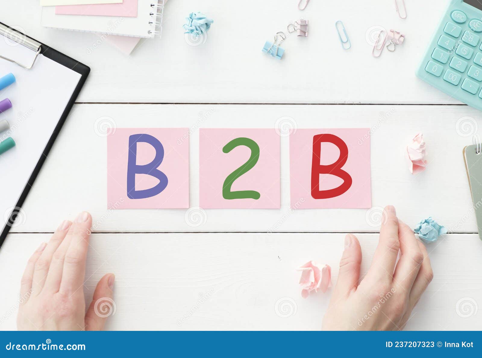 Reports and Card with Text B2b Concept Stock Image - Image of paper ...