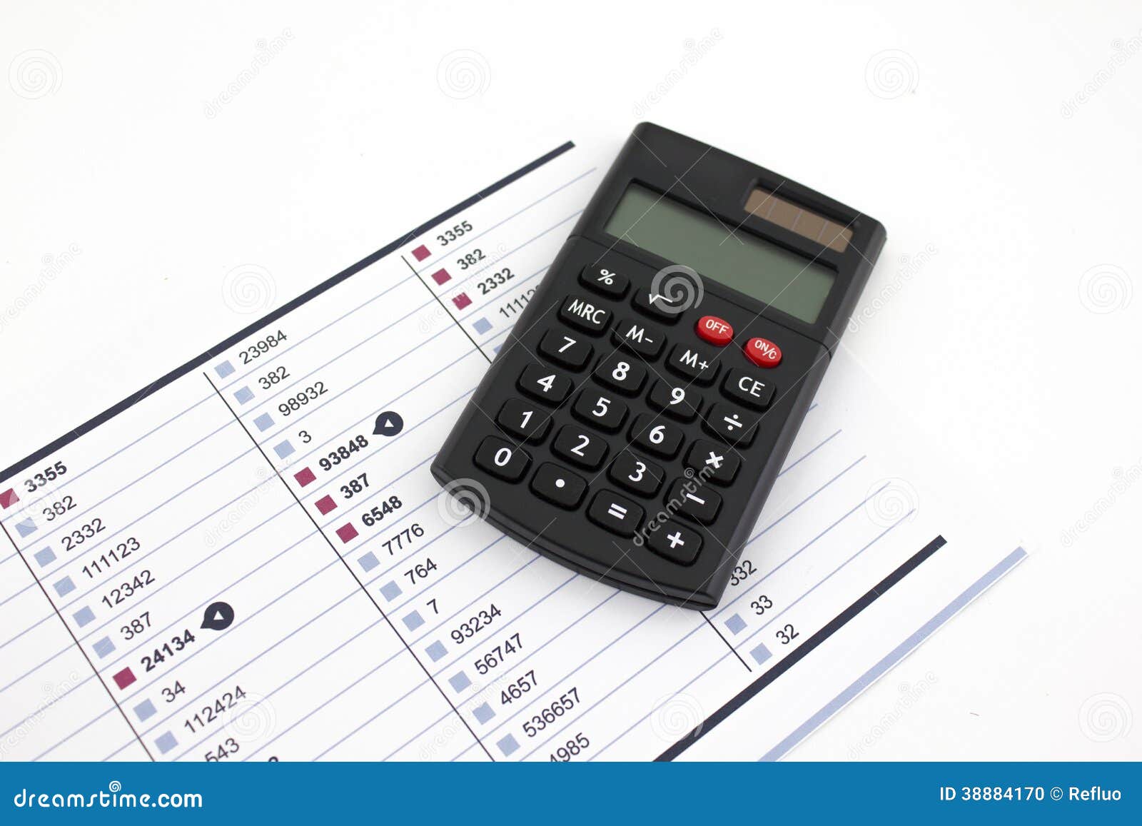 Calculator and reports stock photo. Image of avail, conception - 38884170