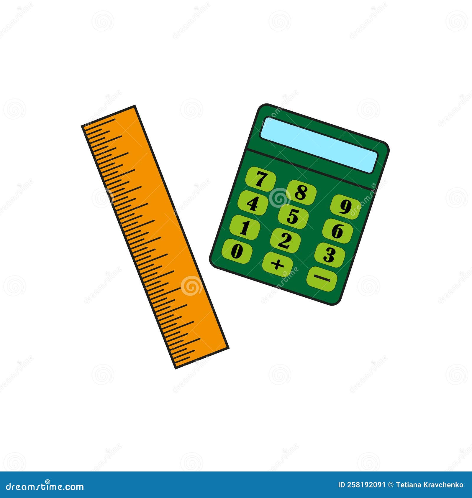 Calculator and Ruler. Education Concept. Math Tool. Financial Concept ...