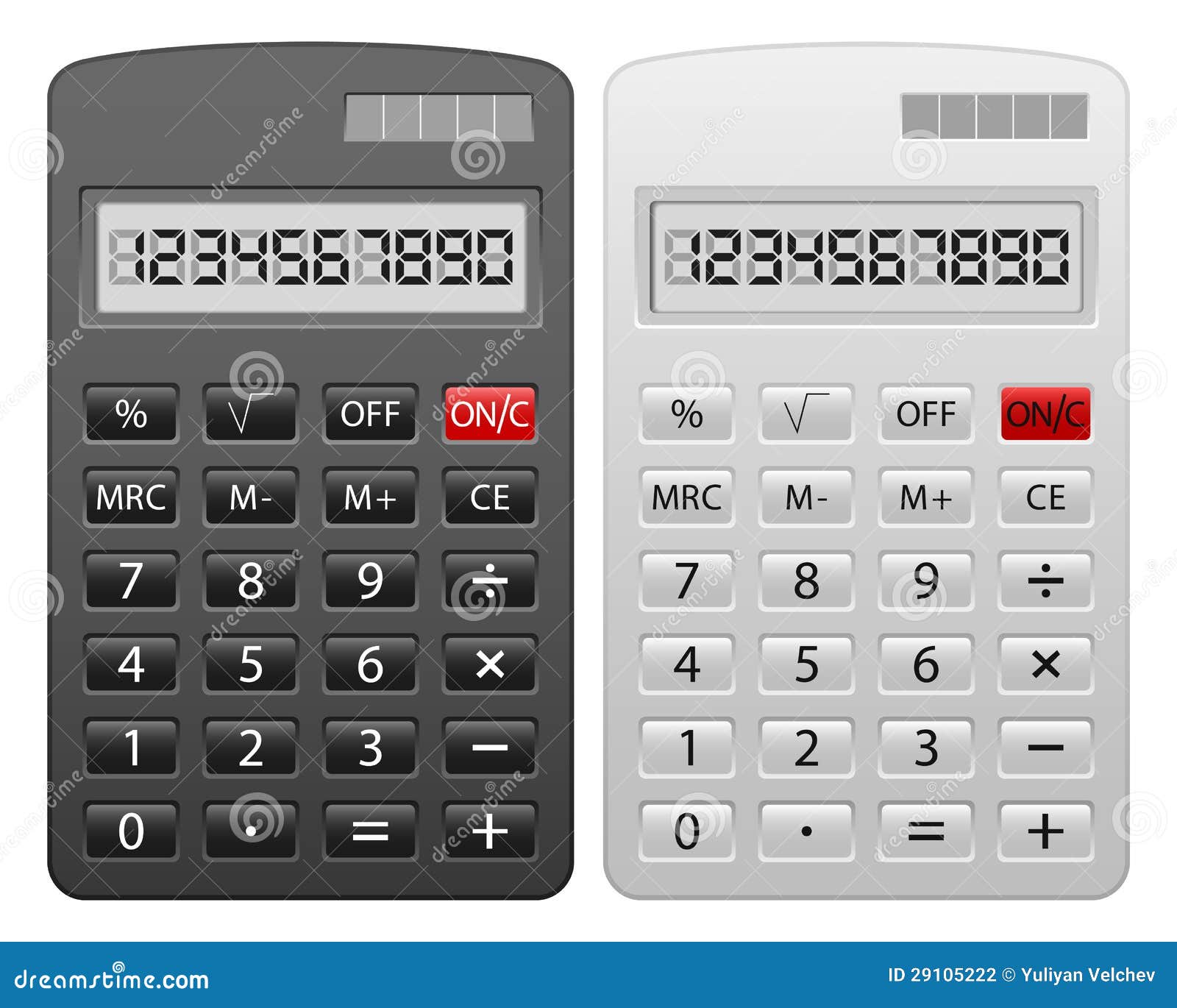 Calculator set stock vector. Illustration of display - 29105222