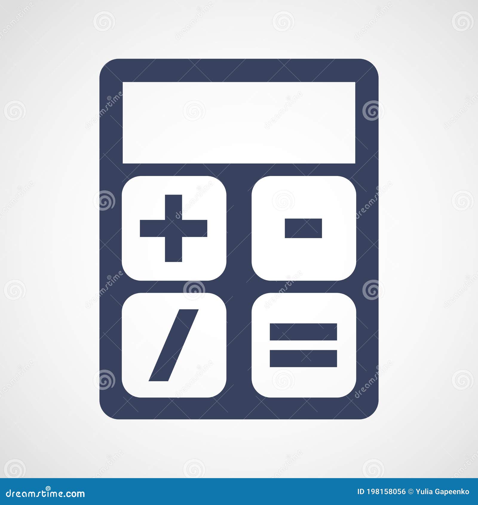 Calculator Sign. Math Icon Symbol. Isolated On Dark Background. Stock ...