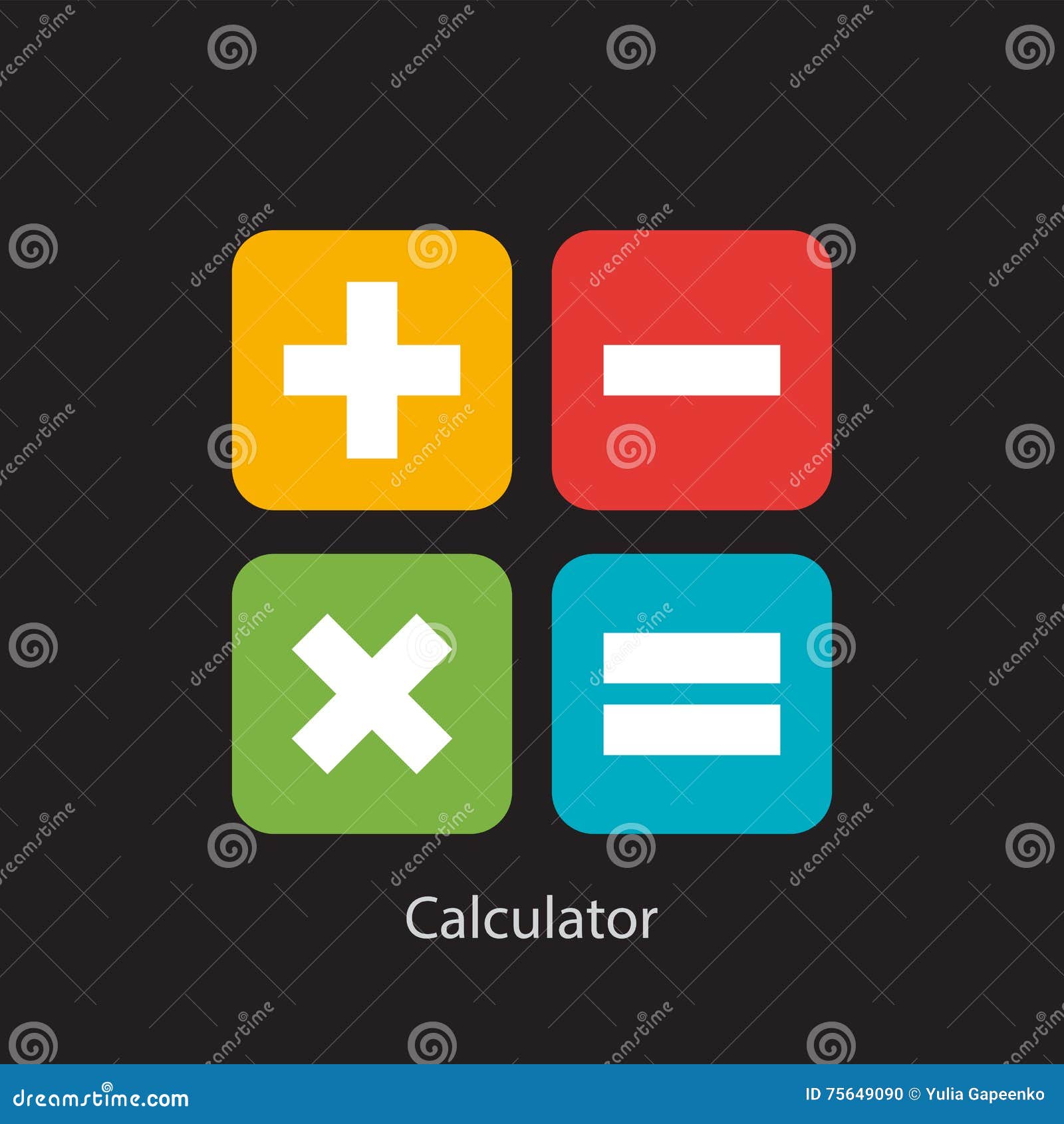 Calculator Sign Symbol Icon Vector Illustration Stock Vector ...