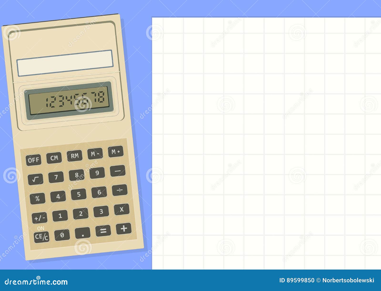 Calculator stock vector. Illustration of calculation - 89599850