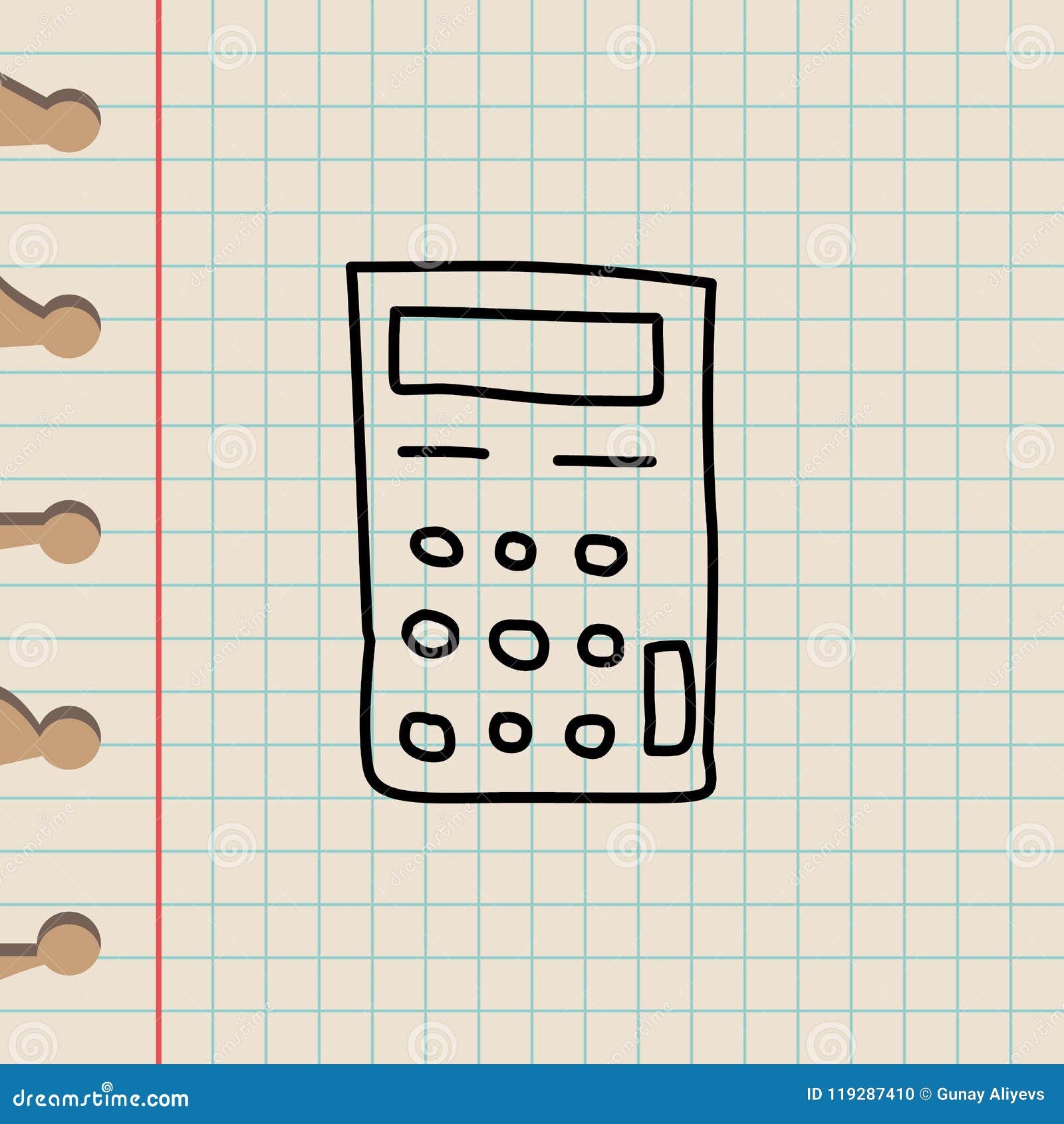 Calculator Sketch Icon. Element of Education Icon for Mobile Concept ...