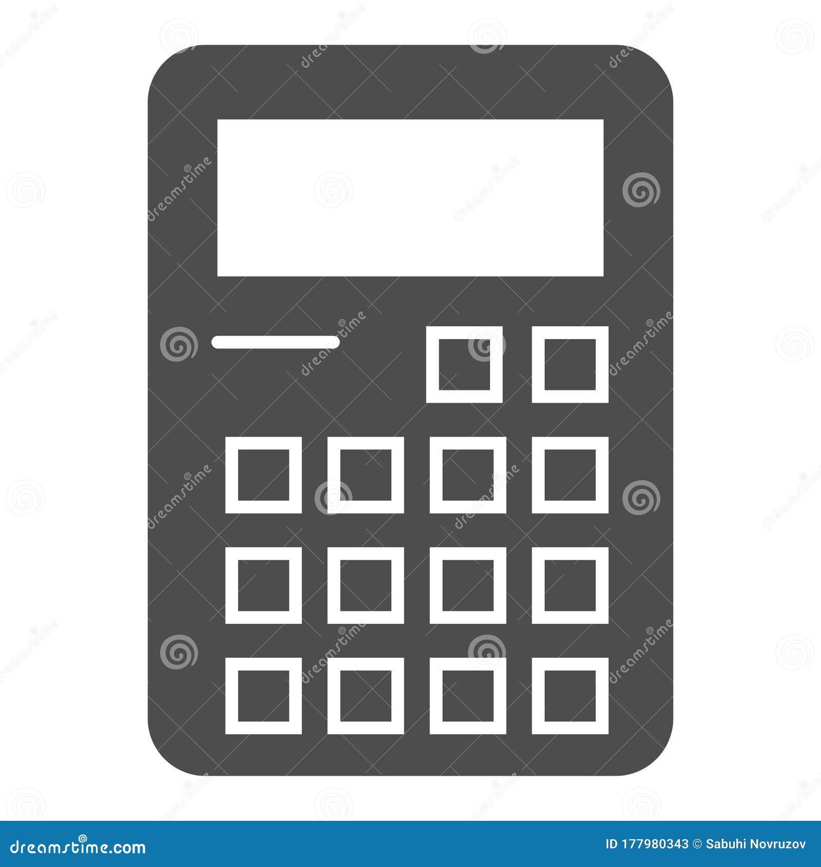 Calculator Solid Icon. Accounting Electronics, Calculation Purpose ...